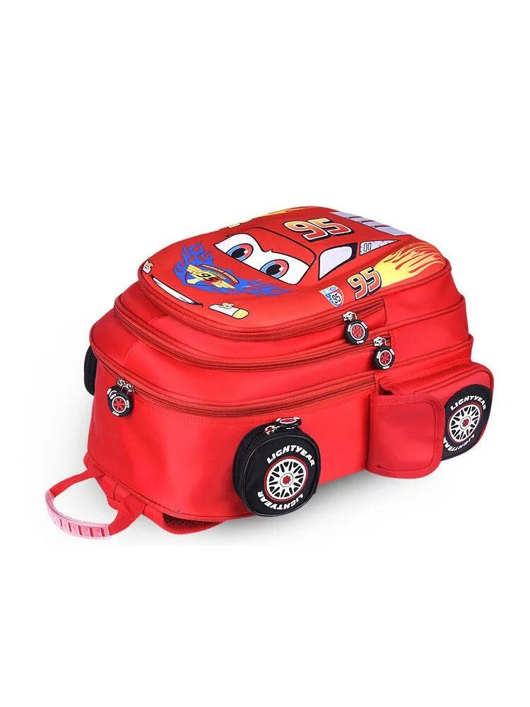Школьный рюкзак для мальчиков и девочек Disney Cars Молния Маккуин, красный, 40х30х20см