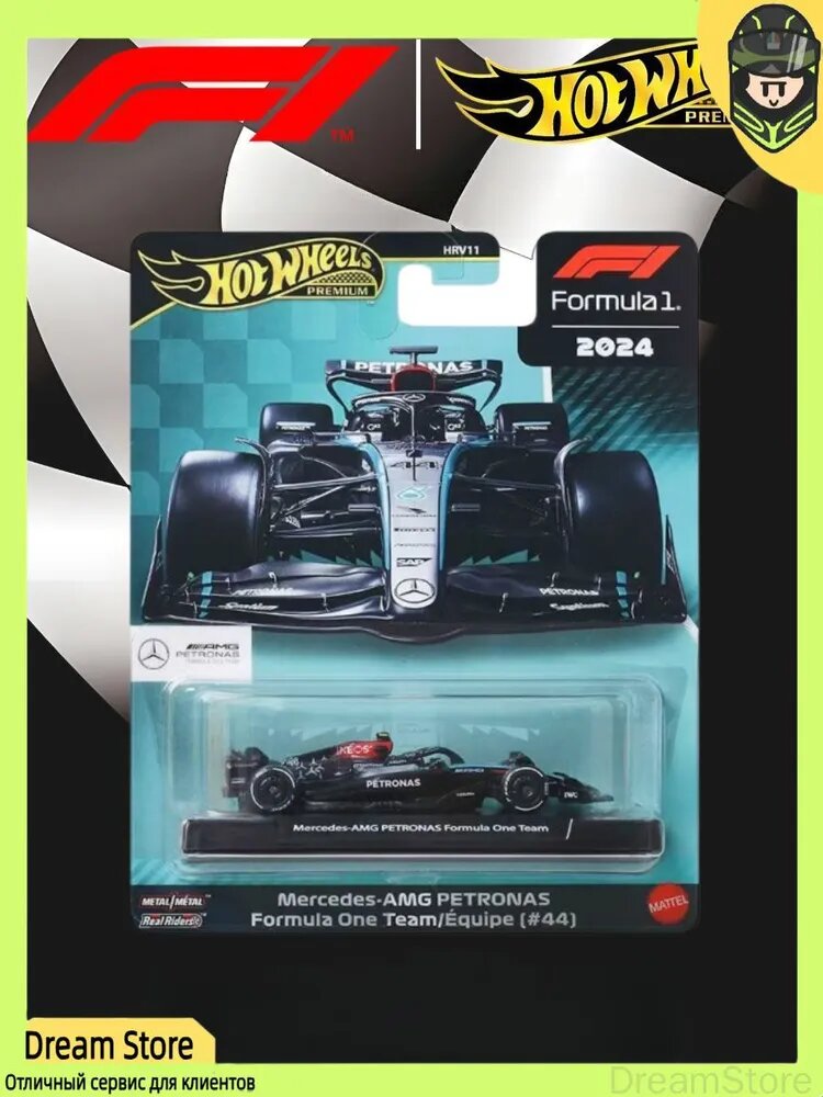 Машинка Mattel 1/64 #Mercedes-AMG PETRONAS Formula One Team/Equipe #44 Car Model Collection Gift