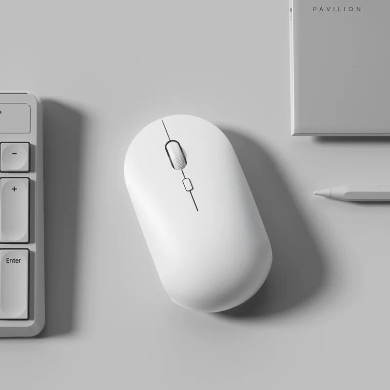 HP Беспроводная мышь для ноутбука и ПК, Ивори белый, Bluetooth Dual-mode перезаряжаемая, эргономичная для офиса и дома