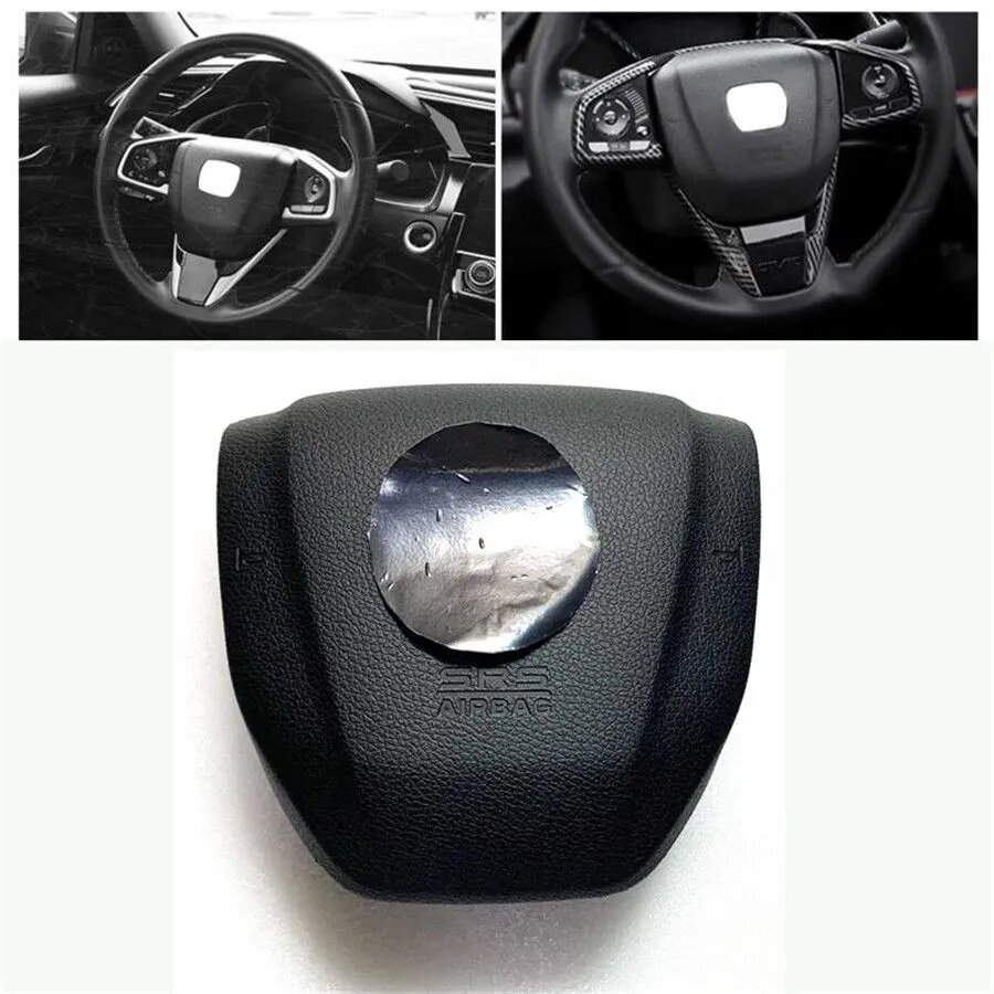 Крышка Подушки Безопасности Рулевого колеса Водителя для Honda Civic 2016-2020 Черный