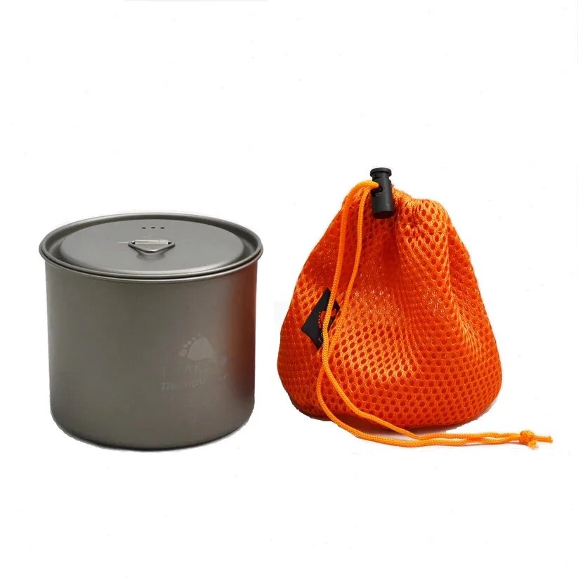 Титановый горшок TOAKS 550 мл без ручки, цвет 550ml no handle