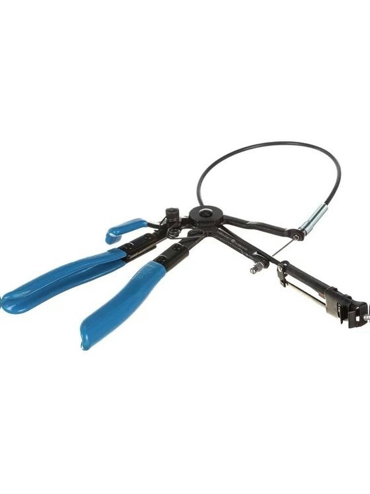 Клещи HOEGERT HT8G346 для шланговых хомутов, хромомолибден, с тросом, 39 см, синие
