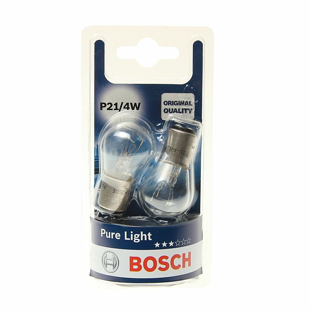 Лампа накаливания, фонарь сигнала тормоза Pure Light BL, для ВАЗ Лада 2110, 2112, Калина 1117, 1118, 1119 арт 1987301015 BOSCH
