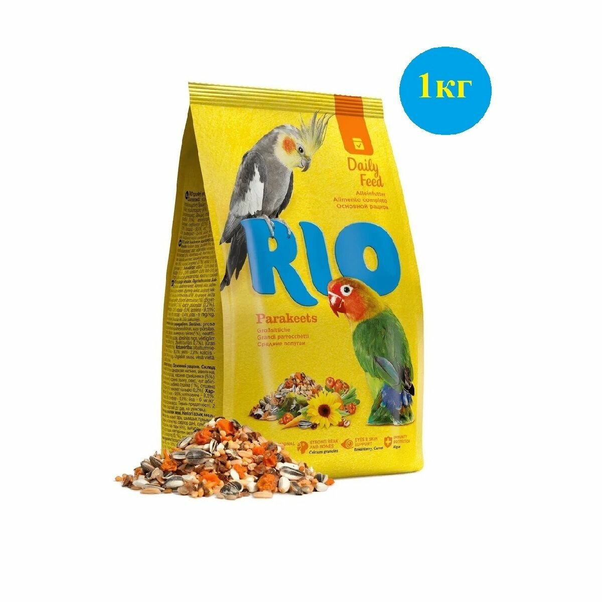 RIO Корм для средних попугаев основной 1кг