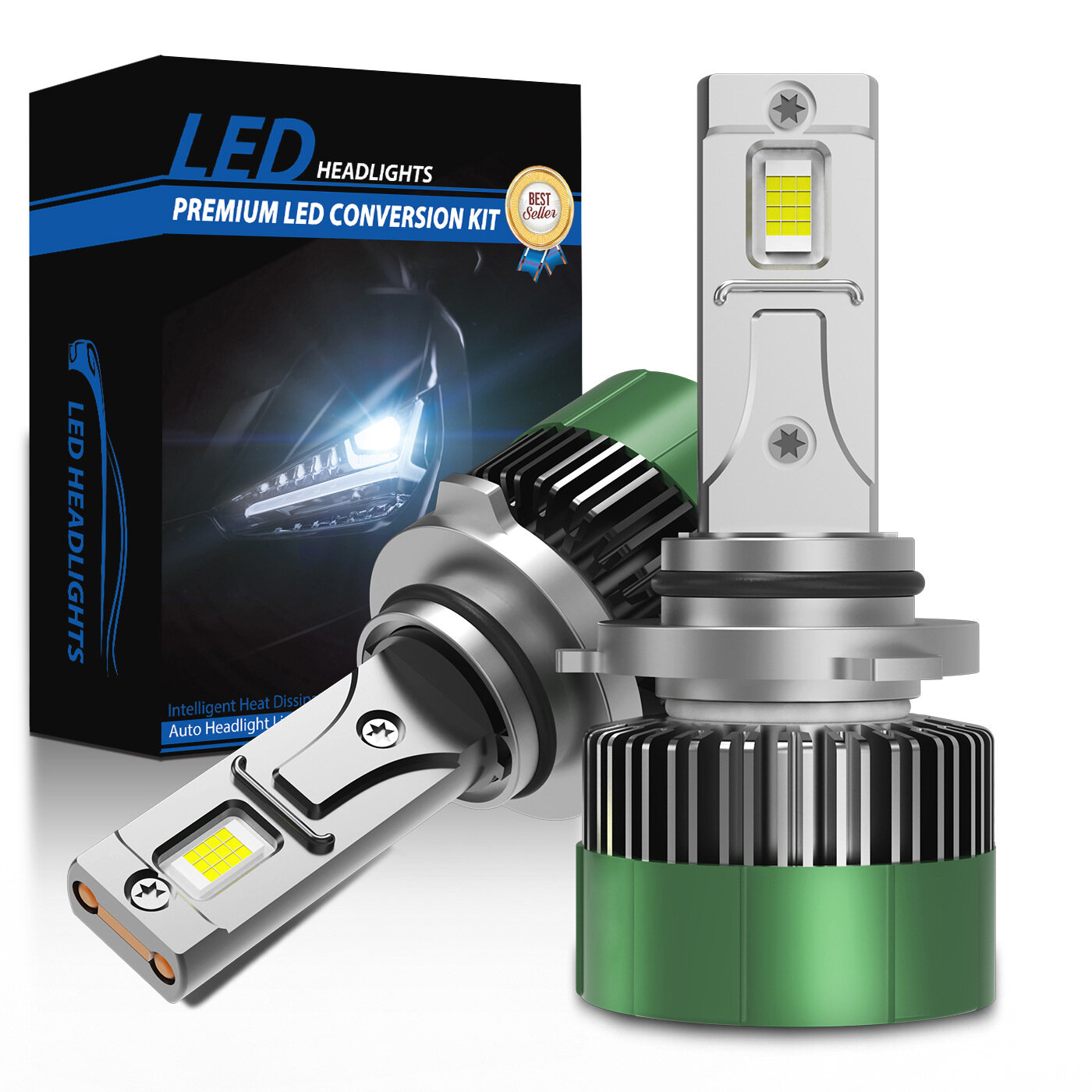 Светодиодные лампы H1/H4/H7/H11 9005/9006 12-24V: дальний/ближний свет для авто