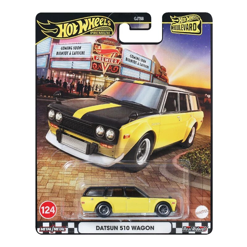 Датсун 1200 Стейшн Вагон Металлическая Копия, Hot Wheels 1:64, Винтажный Японский Семейный Автомобиль