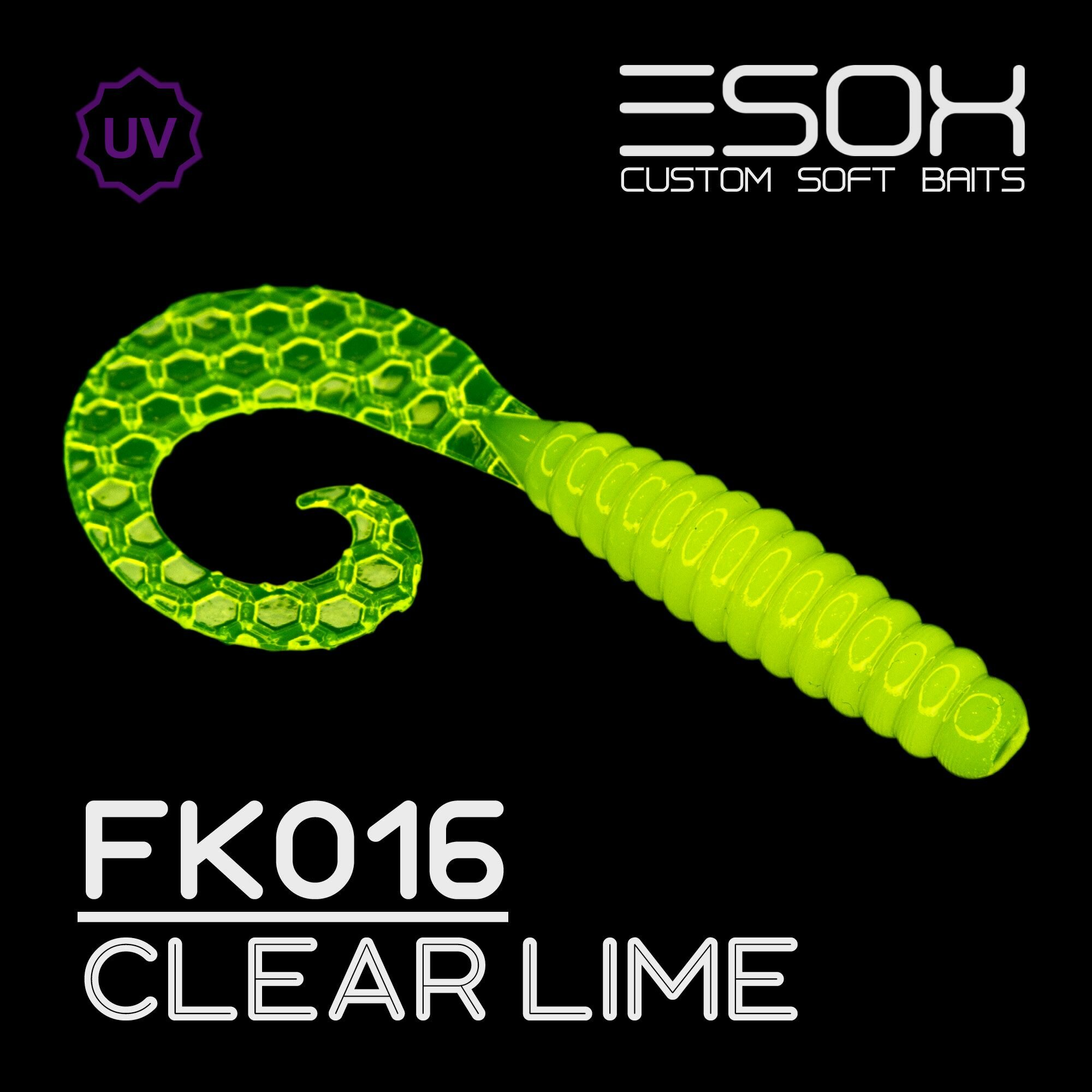 Мягкая приманка для рыбалки ESOX Twirly Grub 3" (80мм) 6шт.