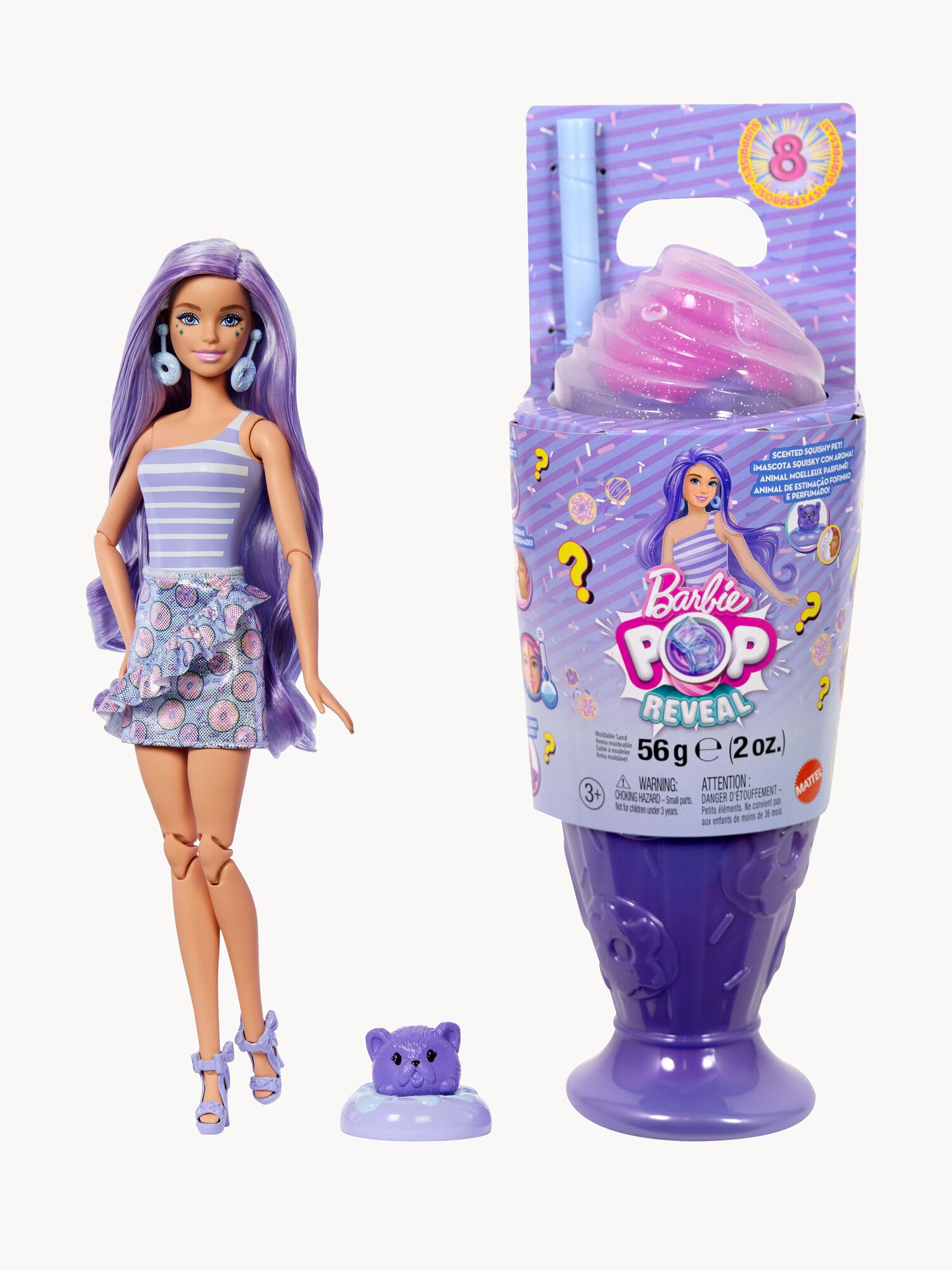 Кукла Mattel Barbie Pop! Reveal с питомцем и аксессуарами JFY60, 32 см