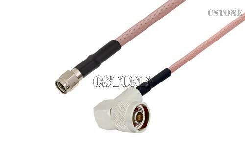 Обратная полярность SMA штекер к N штыревой угловой кабель используя RG142 коаксиальный с термоусадкой