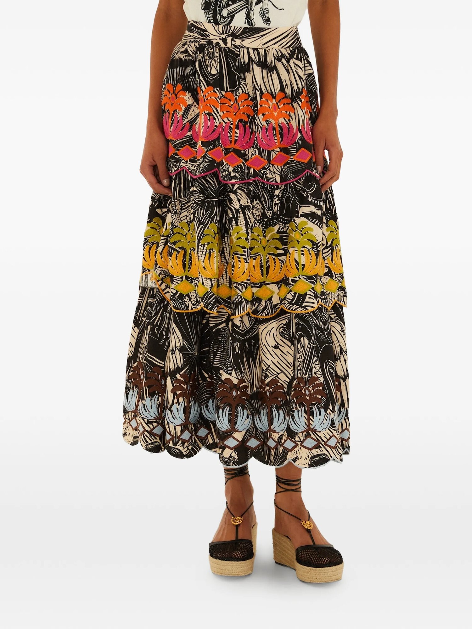 Юбка Tiered print skirt