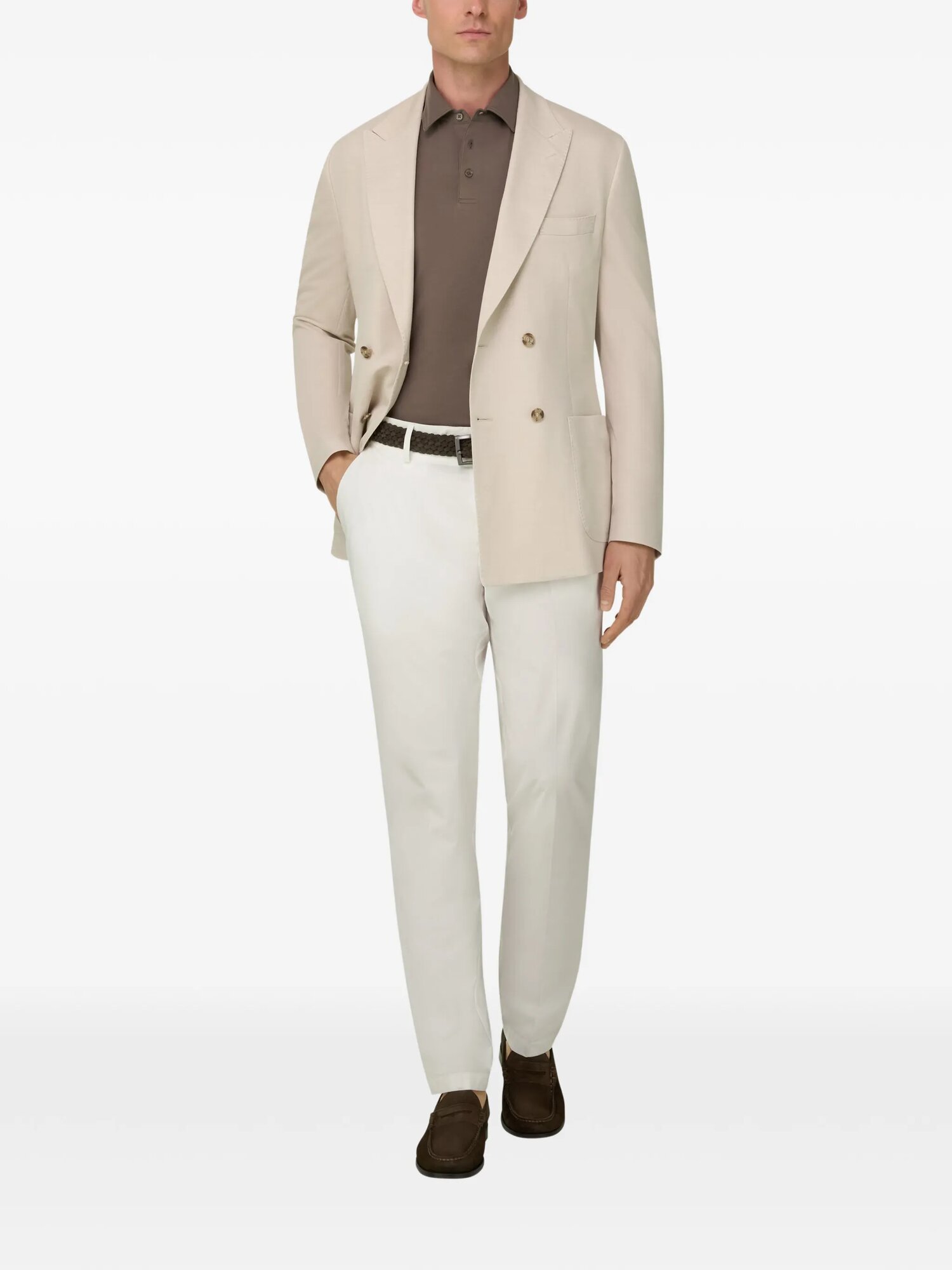 Пиджак Boggi Milano Double-breasted patch-pockets blazer, размер 50, разноцветный — фото 1