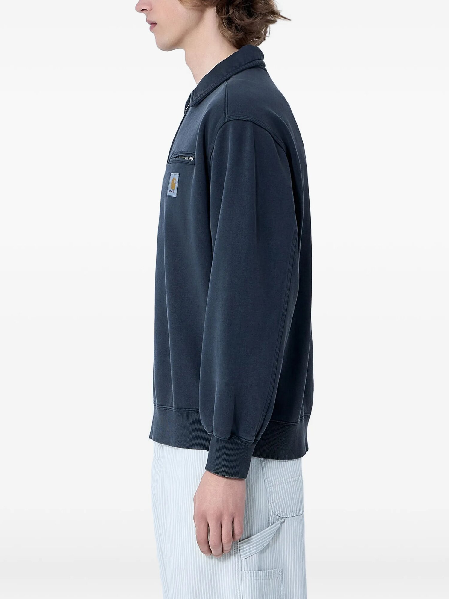 Толстовка Carhartt WIP Quarter-zip sweatshirt, размер S, , blue — фото 1