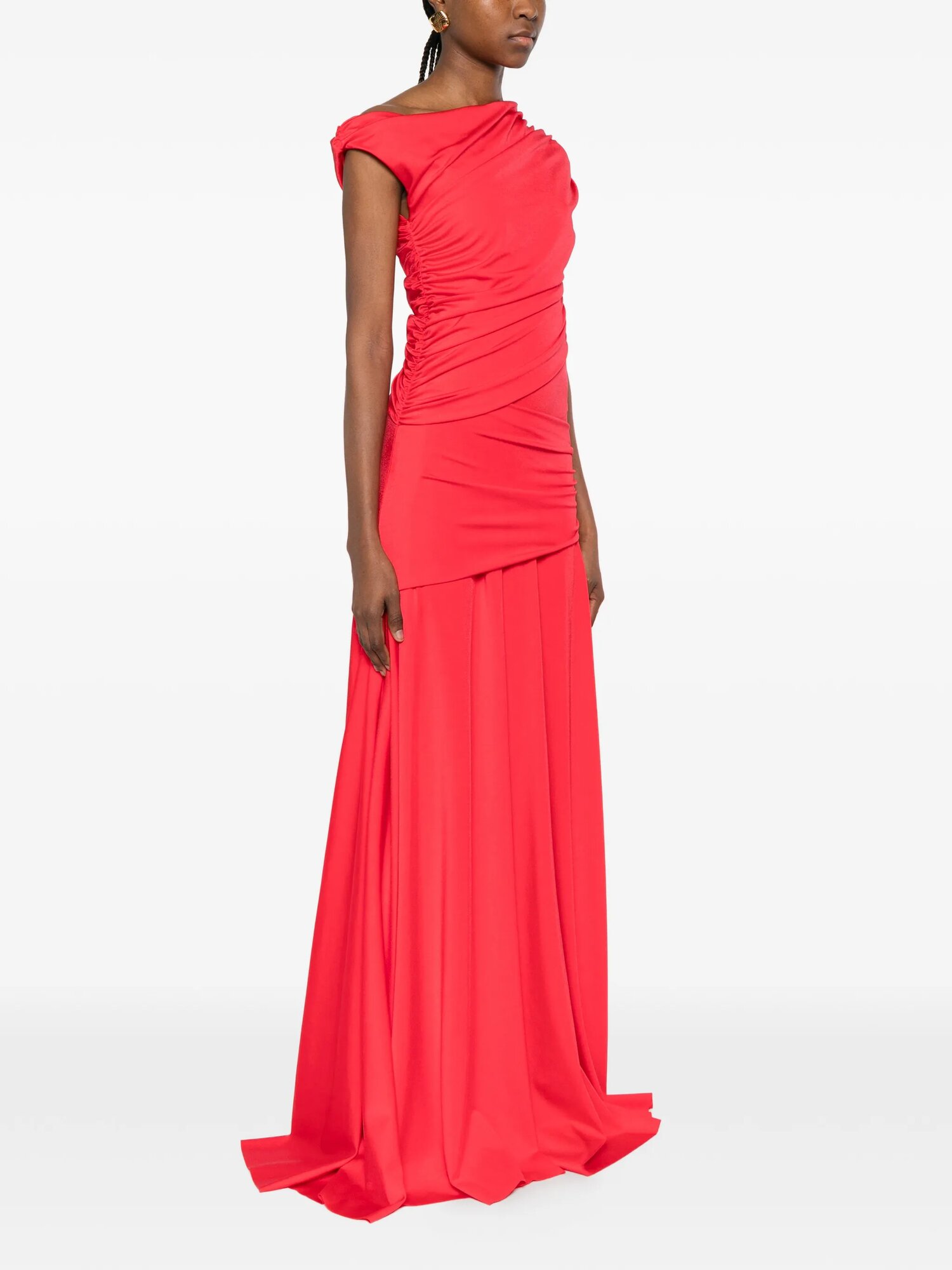 Платье Chiara Boni Draped maxi dress, размер 42, red — фото 1