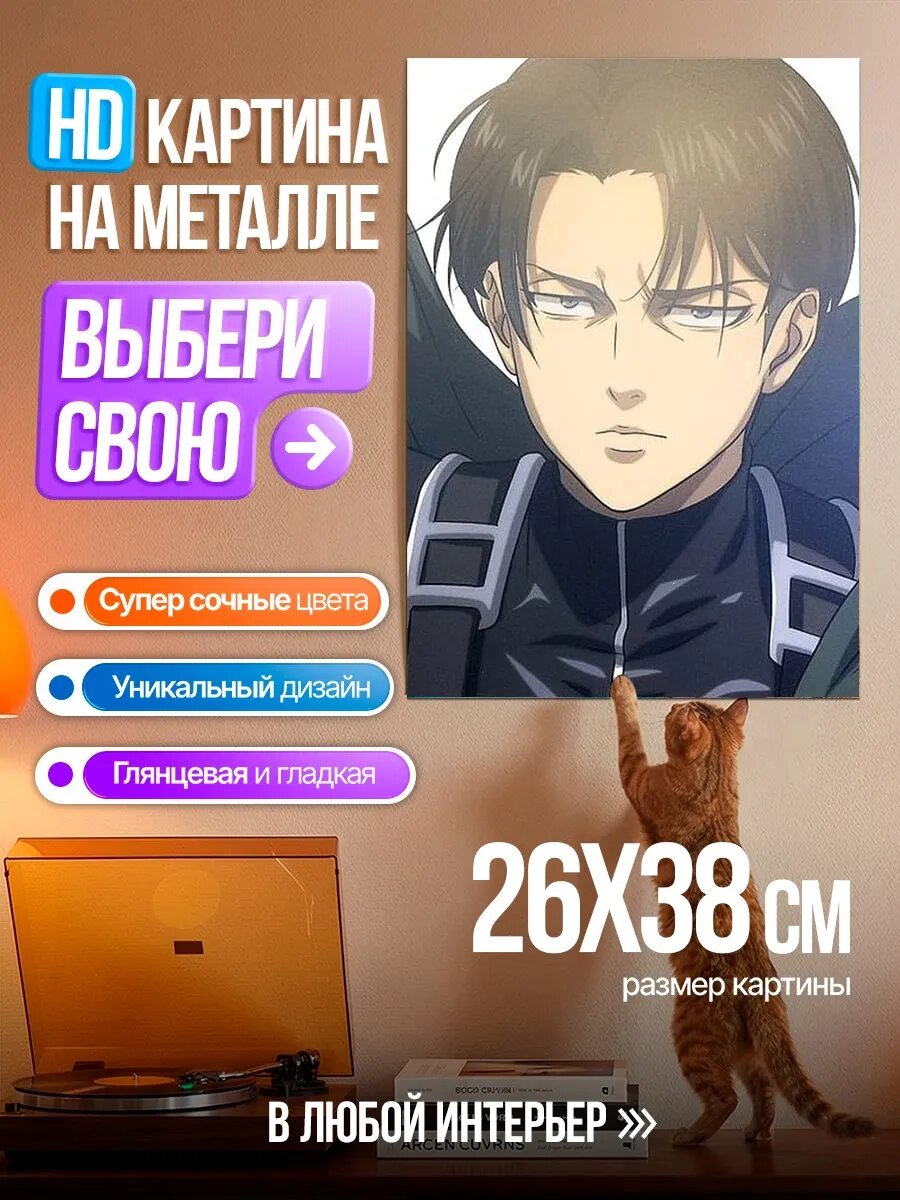 Картина на HD металле Персонаж Леви Аккерман