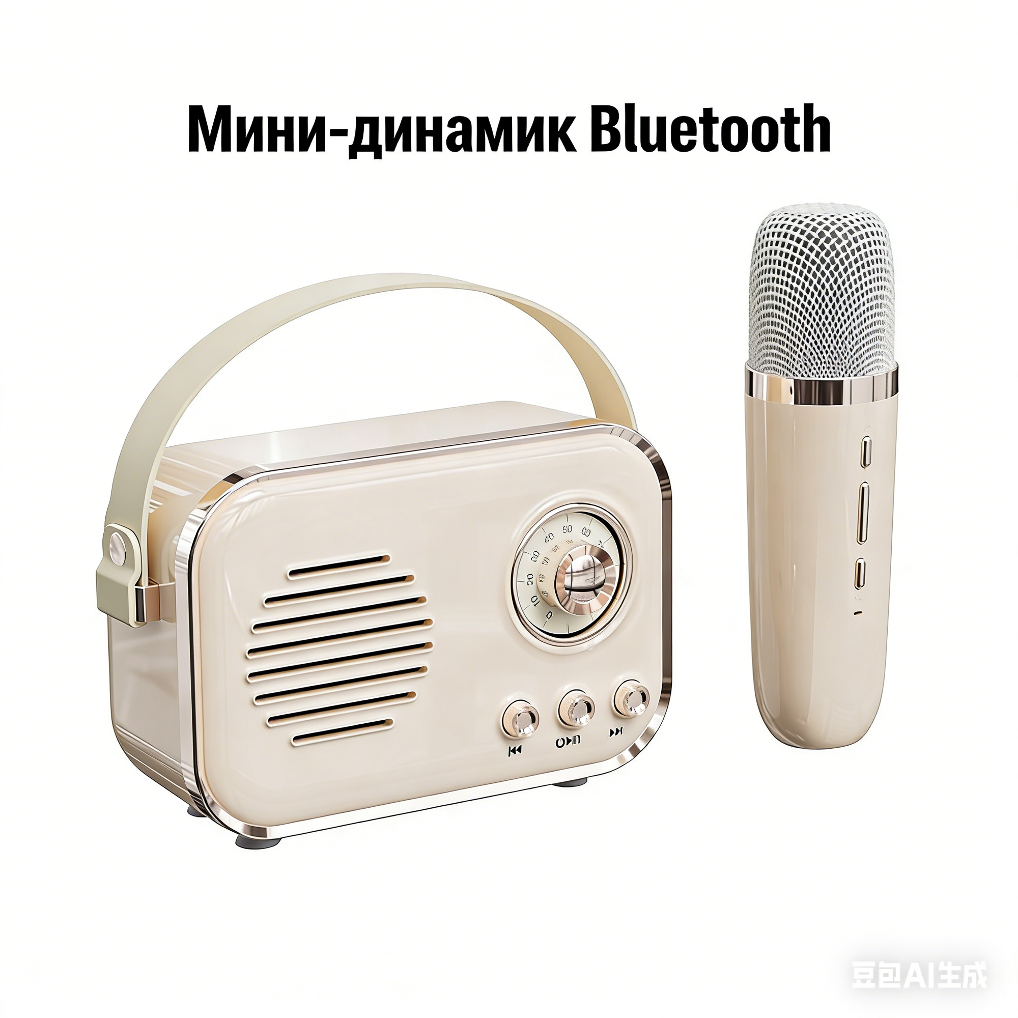 Мини-динамик Bluetooth, 3.7V1500, с микрофоном, желтый, ABS + УФ-покрытие