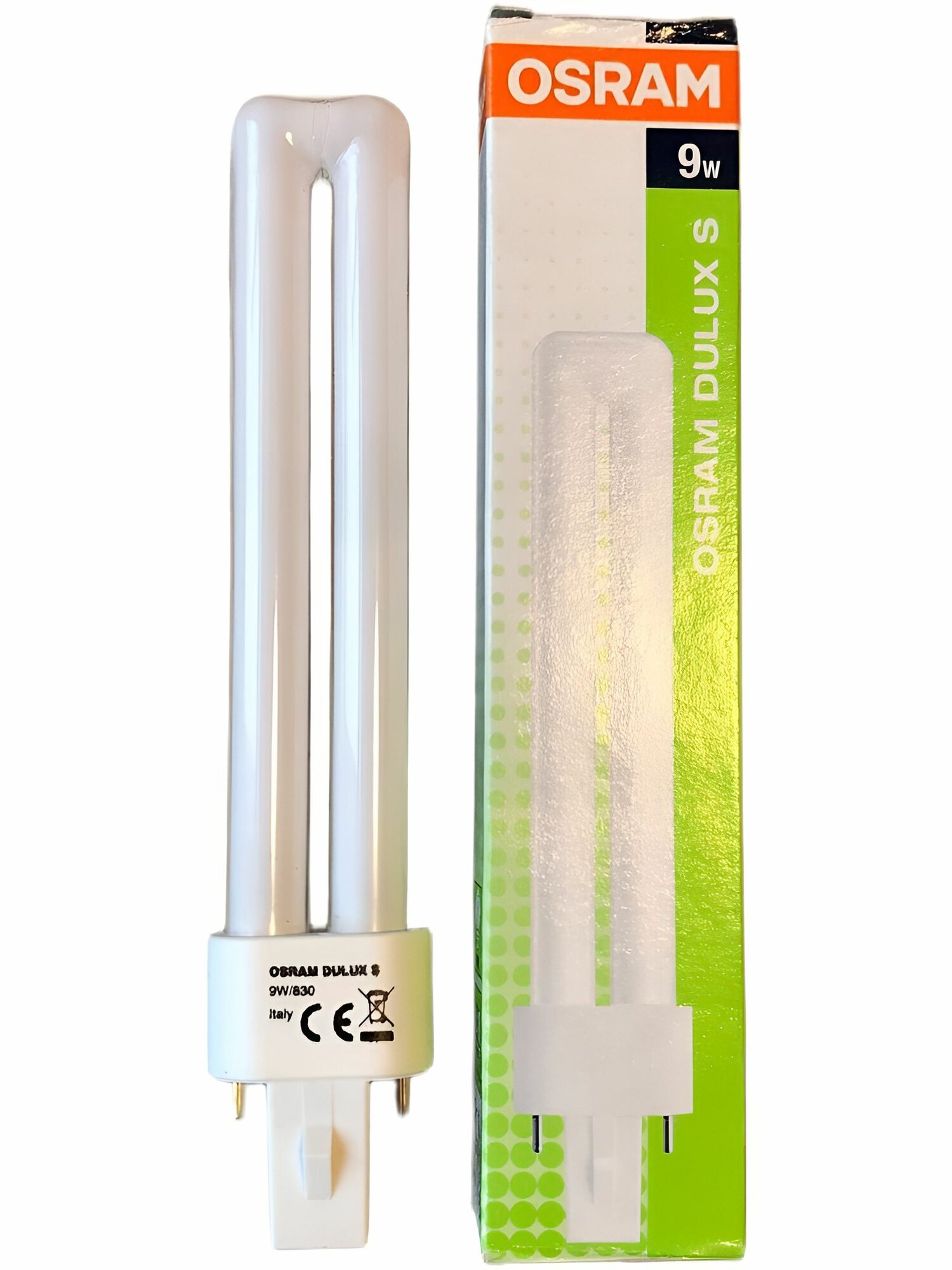 Лампа Osram Dulux S 9W/830 G23 теплый белый свет Italy