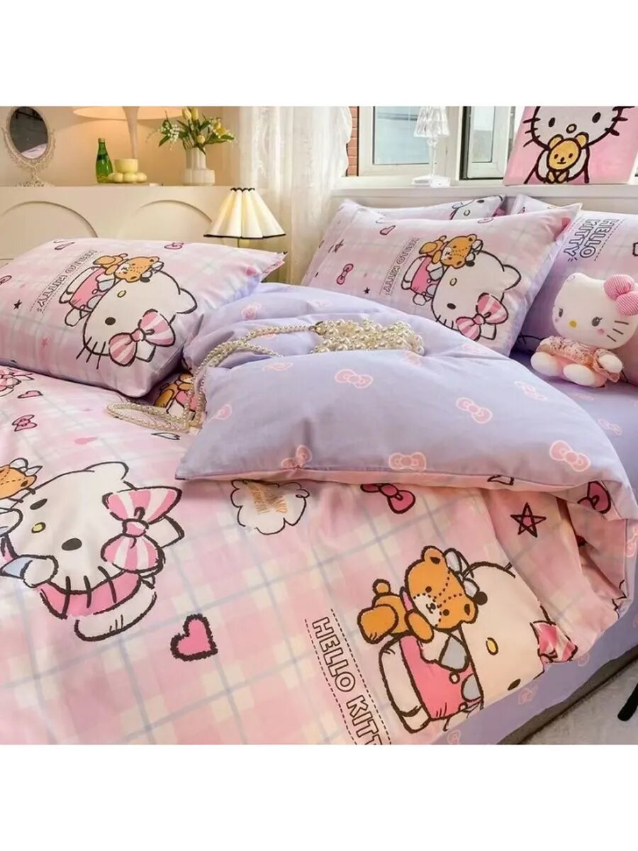 Постельное белье 1.5 hello kitty — фото 1