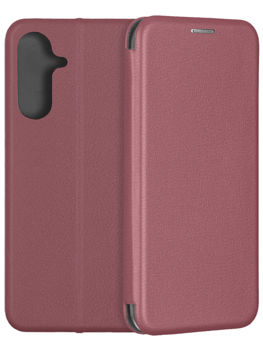 Чехол-книжка для Samsung Galaxy A17 A175 темно-красный / подставка, отделение для карт