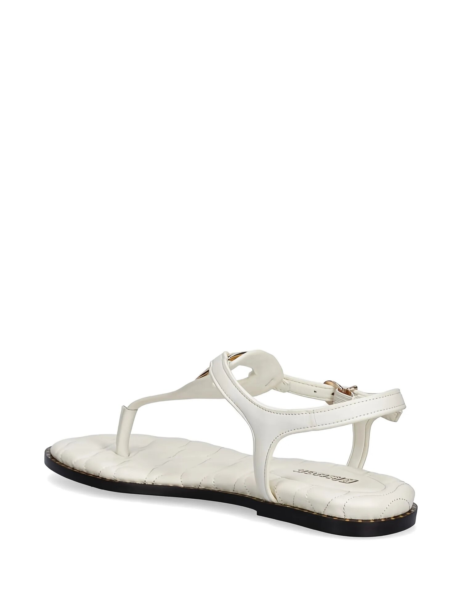 Босоножки Blauer Leather flat sandals, размер 39, бежевый/белый — фото 1