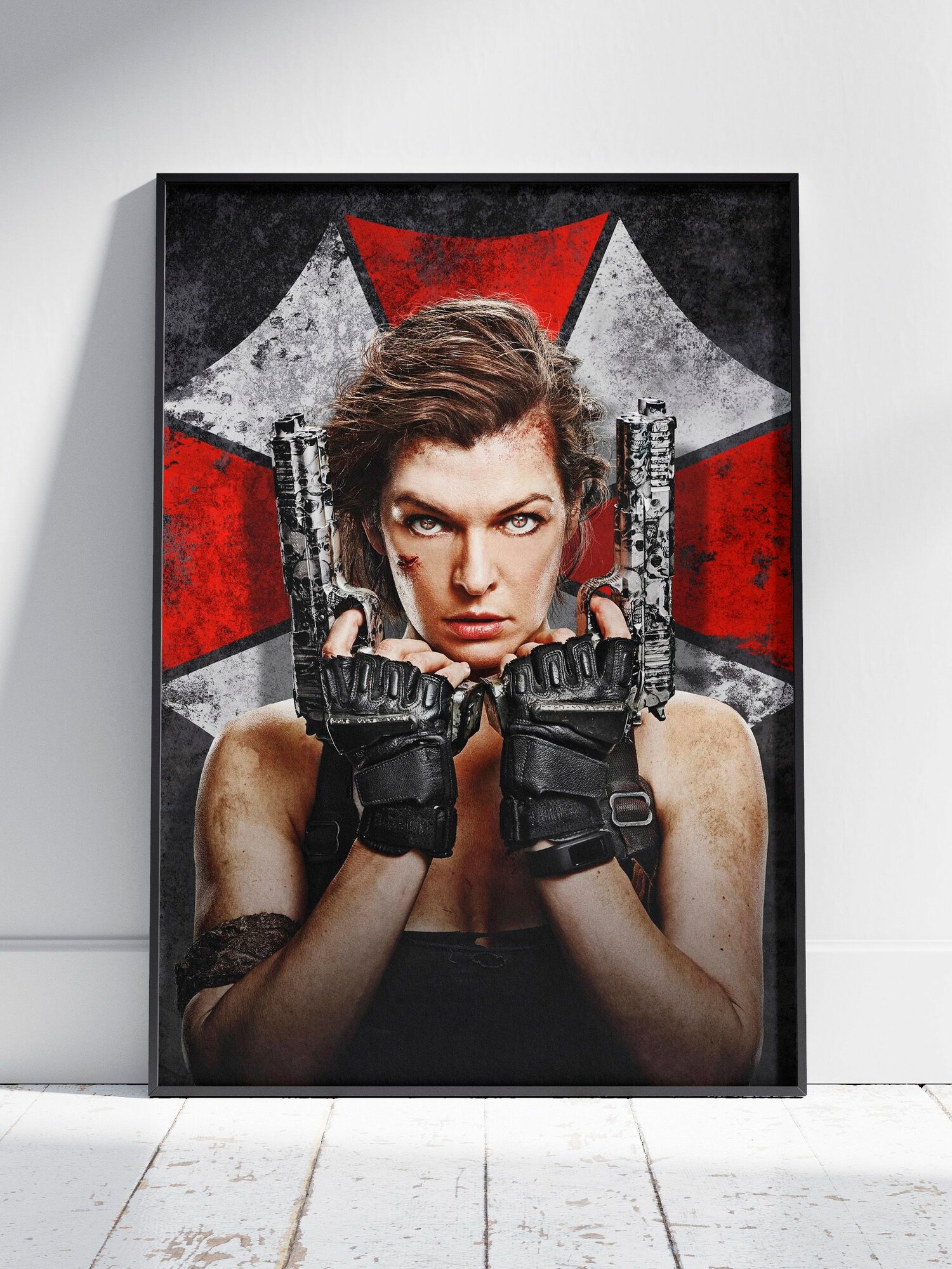 Плакат на стену для интерьера Мила Йовович (Milla Jovovich 30) - Постер по актеру фильма, кино, сериала формата A4 (21x30 см)