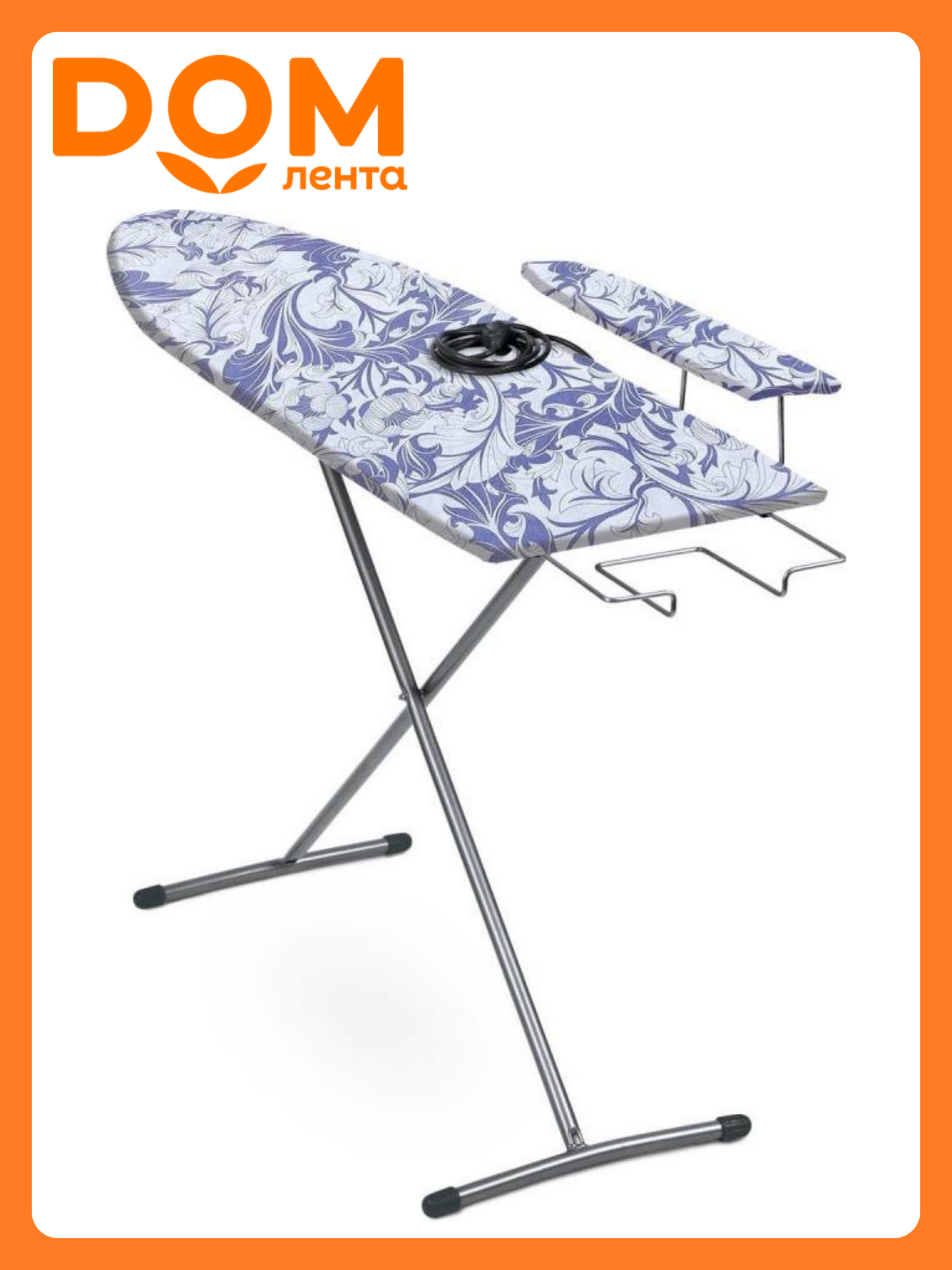 Гладильная доска НИКА ДСП, выдвижная, с чехлом из хлопка, 112x34x80 см