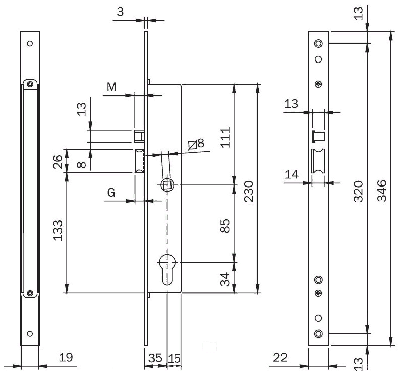 ISEO 7818-02-35 Электромеханический замок
