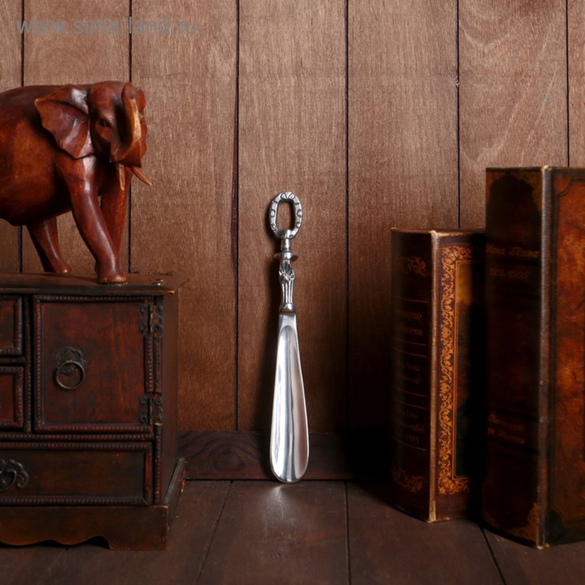 Ложка для обуви «Узел», 26×3.5×2.5 см, алюминий, цвет серебристый