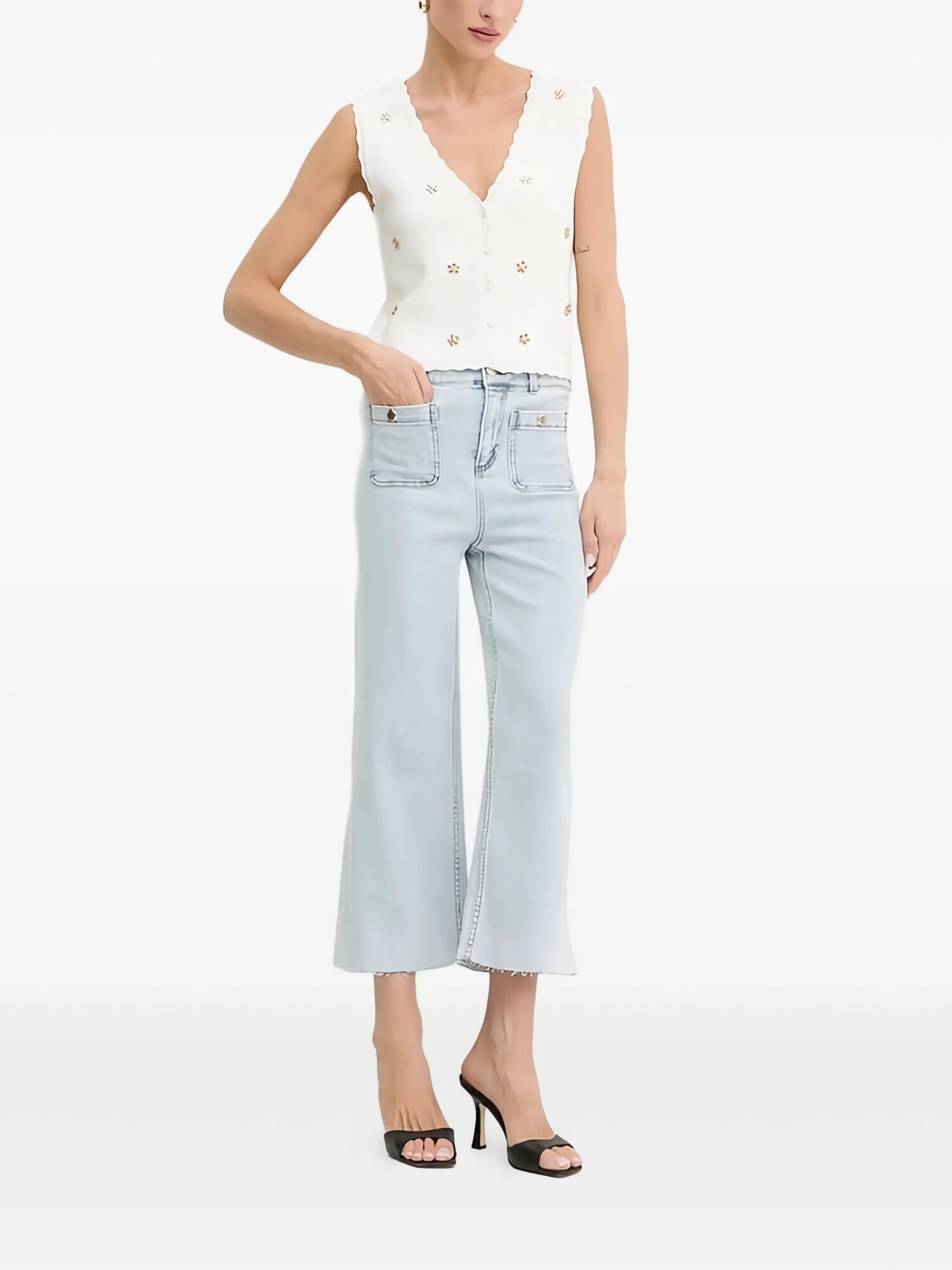 Джинсы MORGAN Front-pockets button-fastening jeans, размер 42 — фото 1