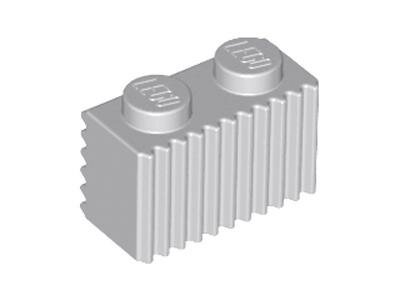 Деталь Lego 2877 Brick, Modified 1 x 2 with Grille / Fluted Profile