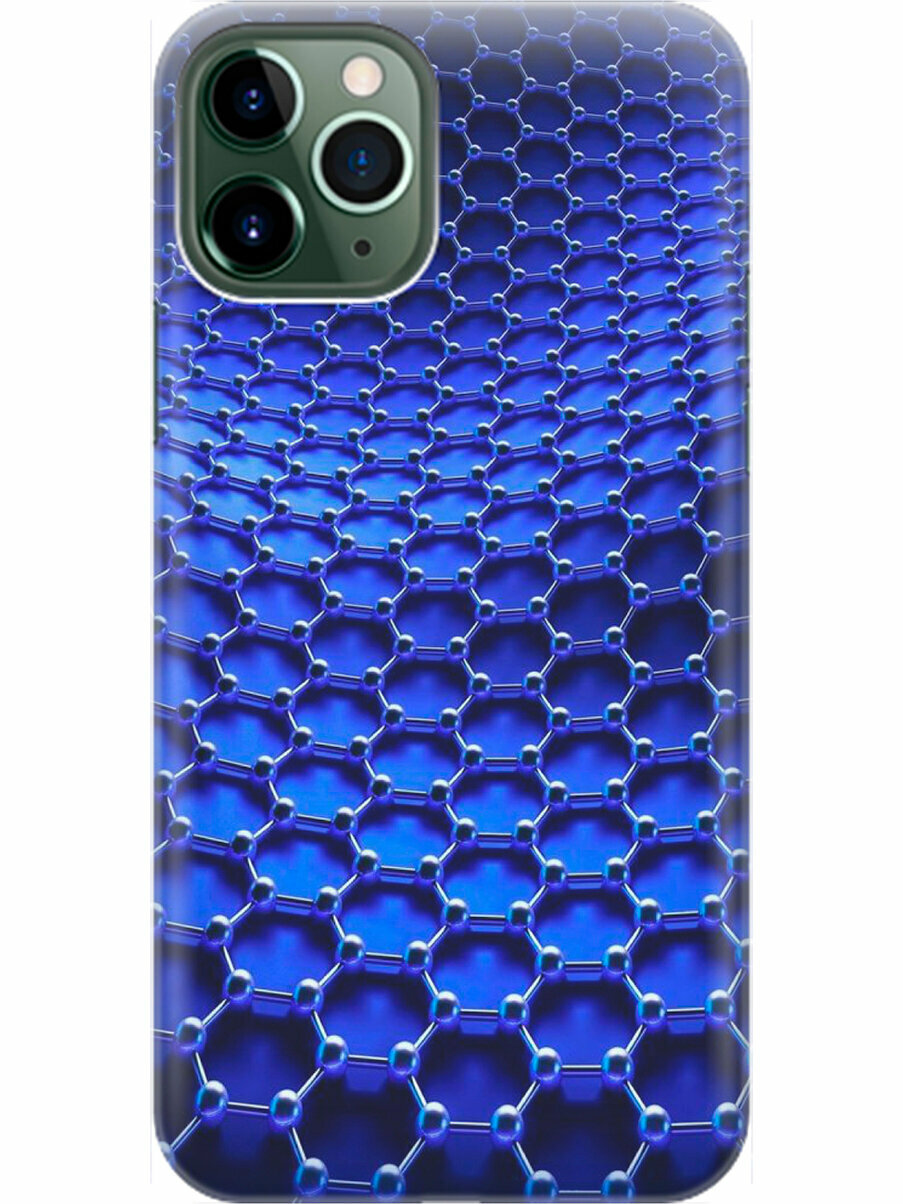 Силиконовый чехол на Apple iPhone 11 Pro Max / Эпл Айфон 11 Про Макс с рисунком "Молекулярная цепь"