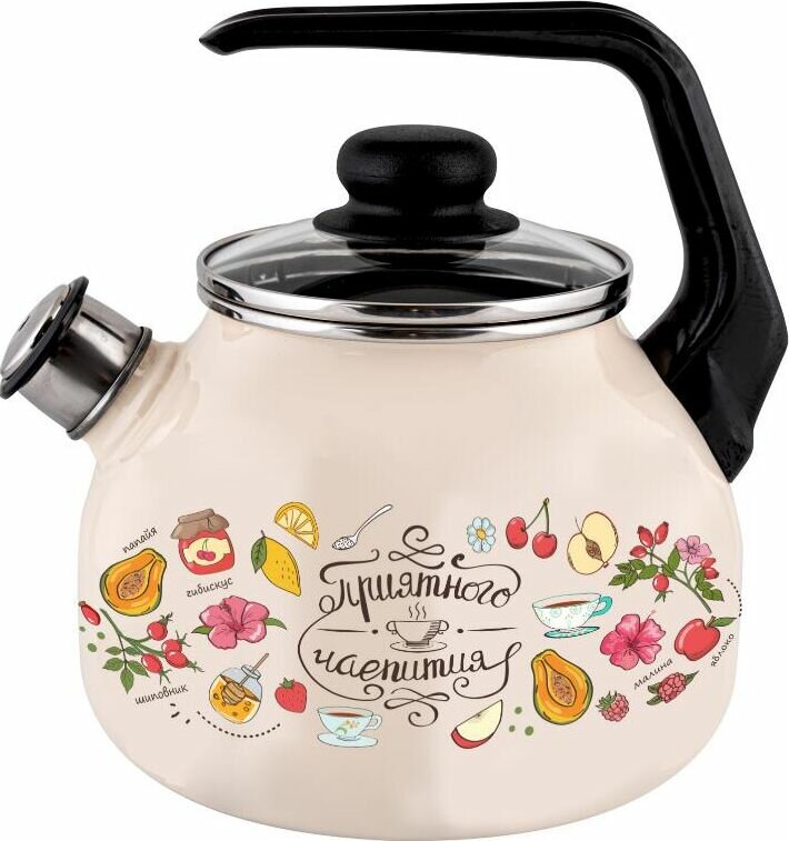 Чайник для плиты 4с209я Приятного аппетита эмал 3,0л