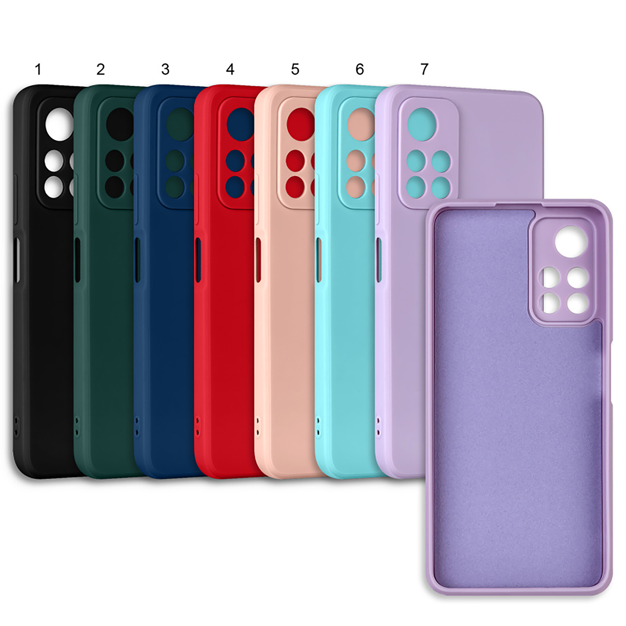 Чехол защитный для Xiaomi Poco M4 Pro 4G с защитой камеры и подкладкой из микрофибры, нежно-розовый