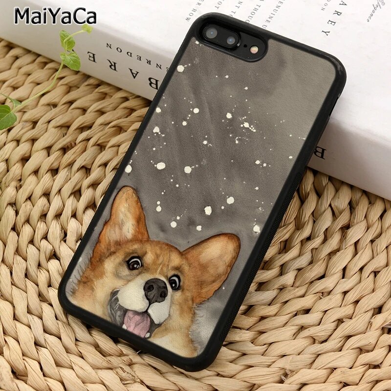 Чехол для iPhone 16 Корги Шиба-ину