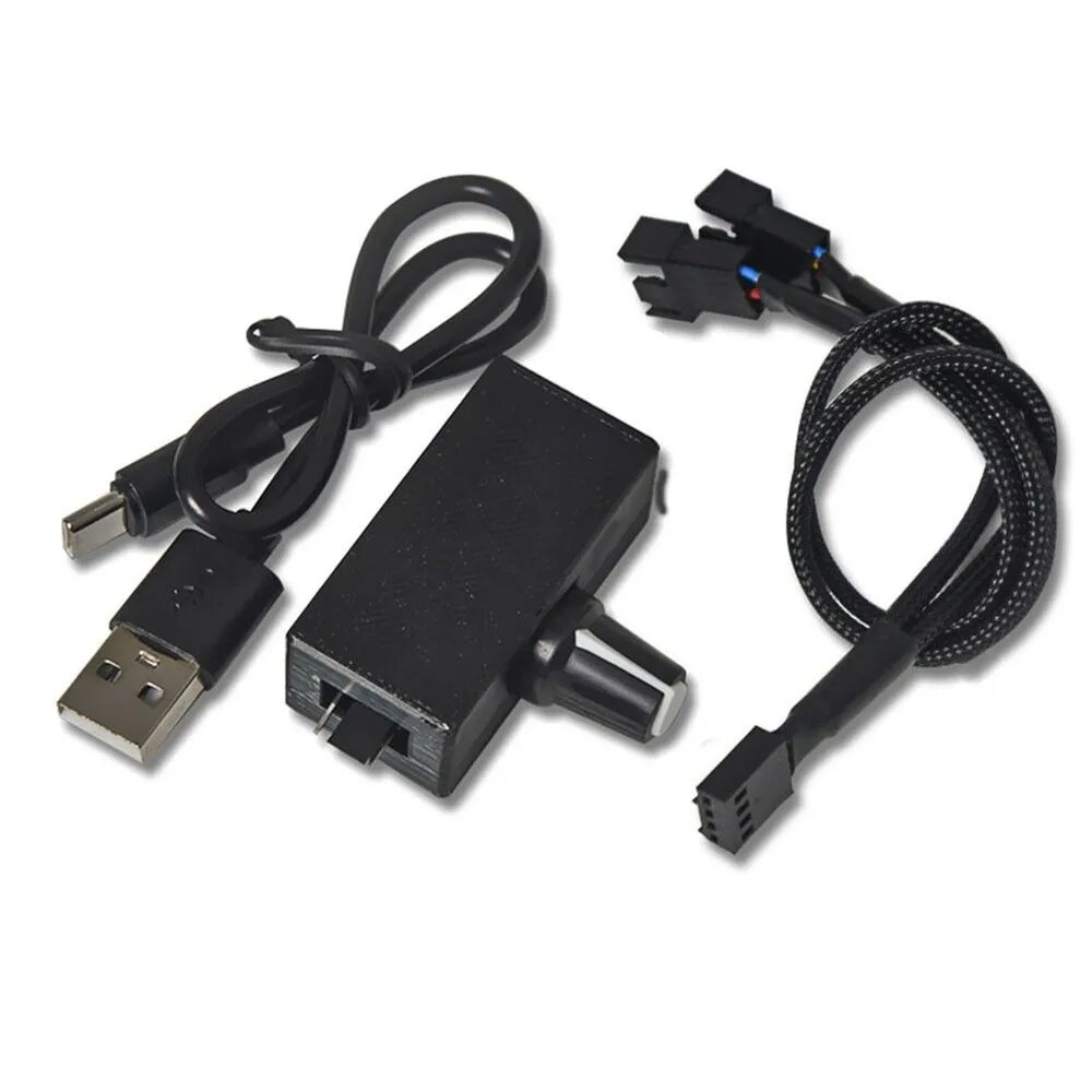 Регулятор скорости вентилятора PWM 4-контактный, 12 В, вход USB-C, частота 25 кГц