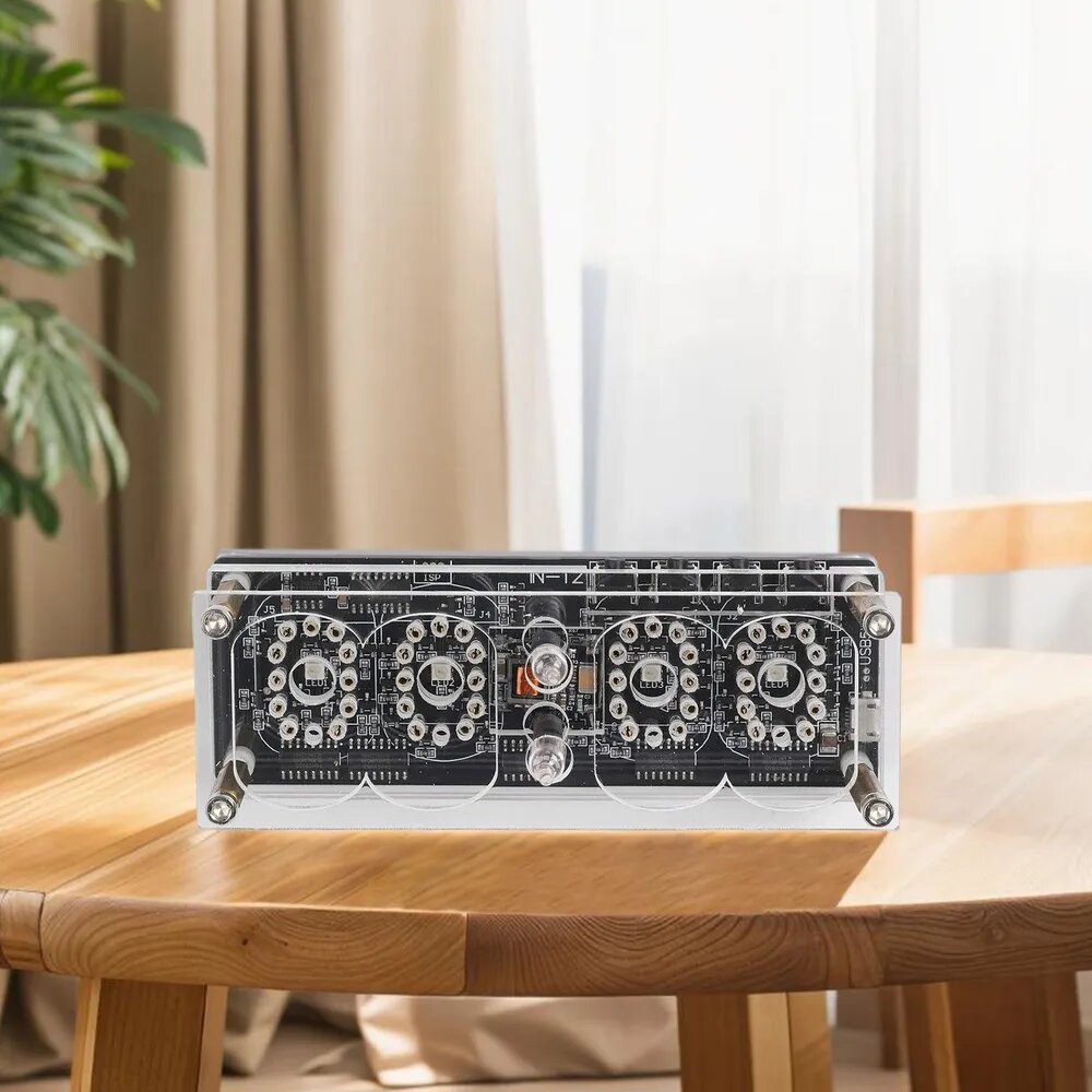 TCCA Часы с лампой накаливания IN12 Nixie Tube Clock DIY ретро модуль