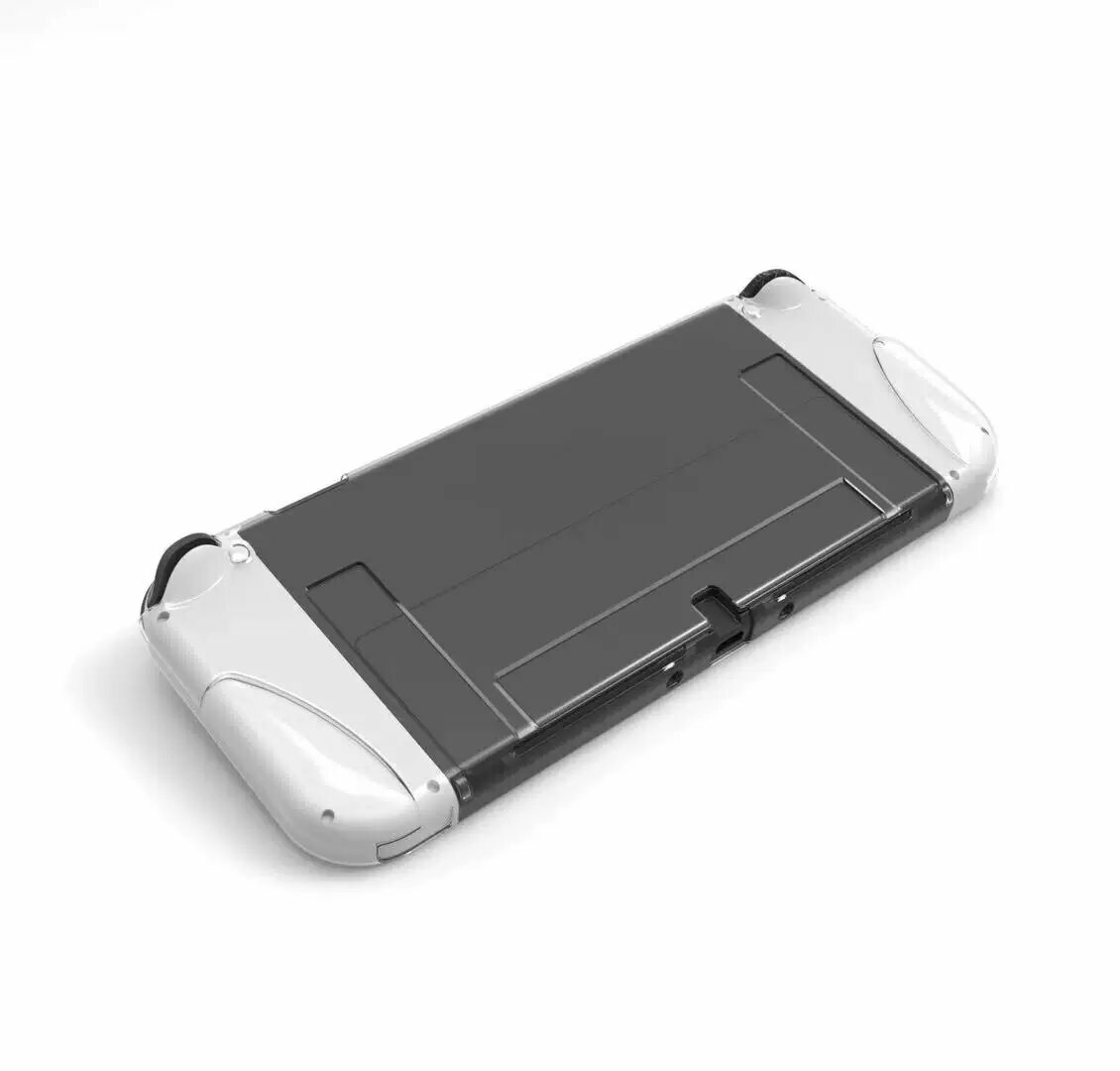 Чехол для OLED Switch из гибкого прозрачного TPU с крышкой, гибкий и защищающий