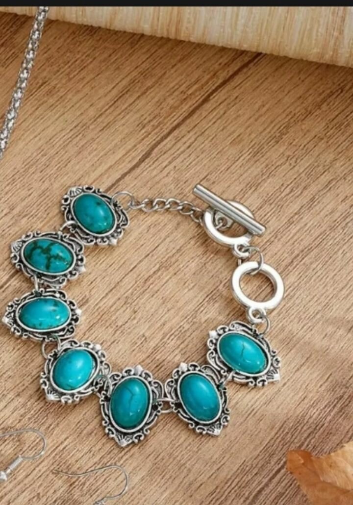 Серьги, голубой