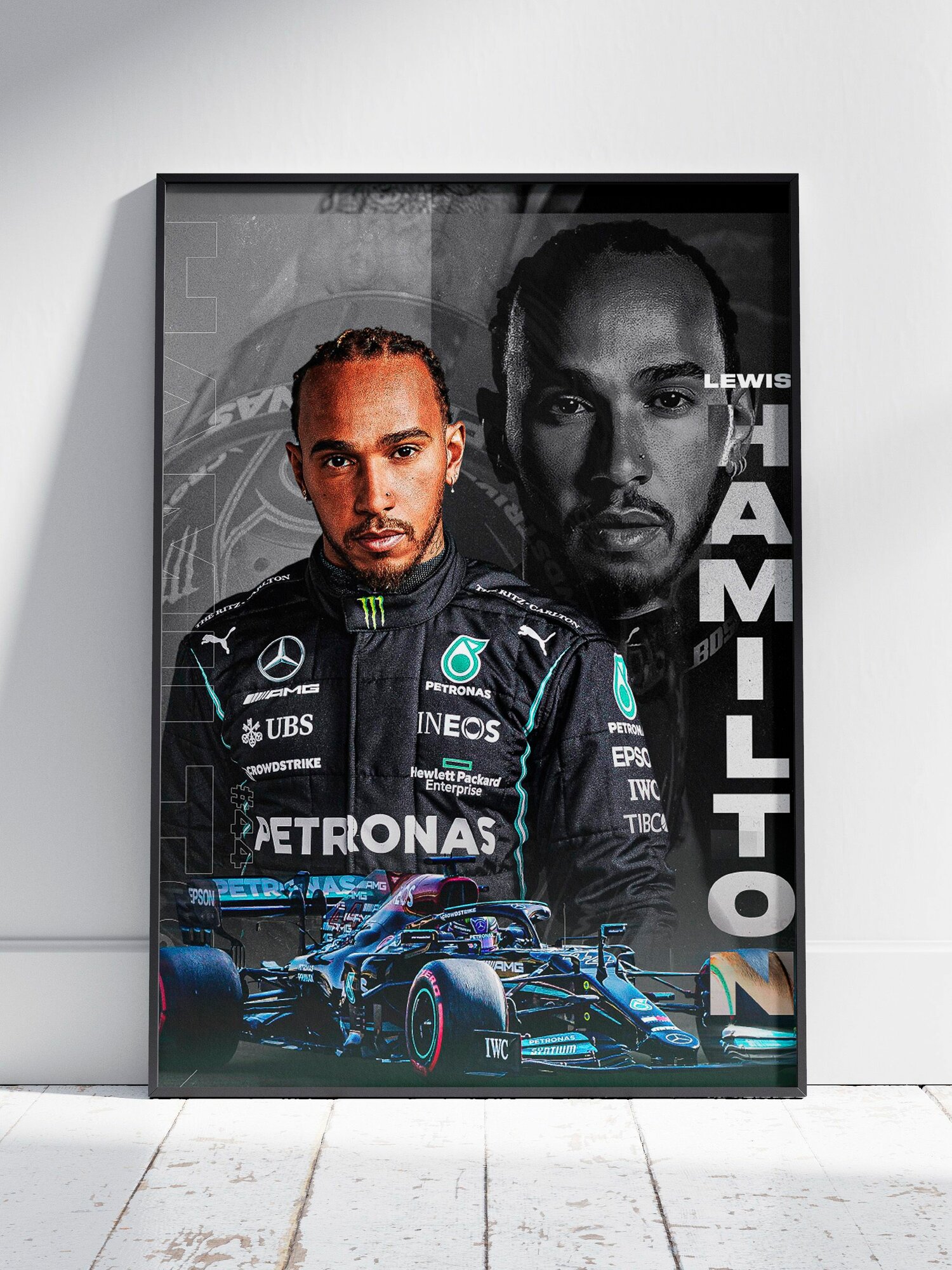 Плакат на стену для интерьера Льюис Хэмилтон (Lewis Hamilton 25) - Постер по спорту и физической активности формата A4 (21x30 см)