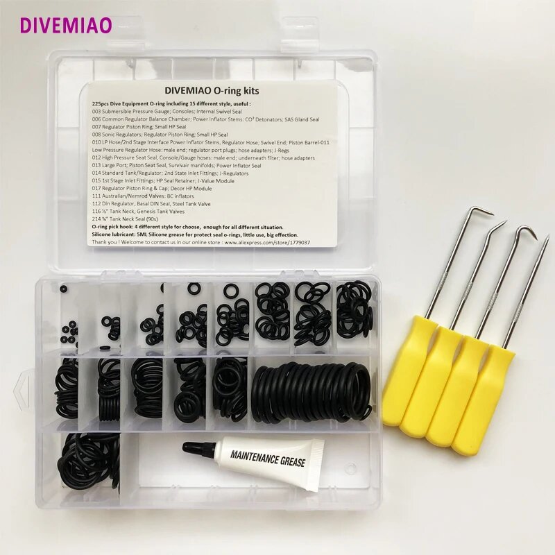 Набор уплотнительных колец DIVEMIAO O-ring box -02
