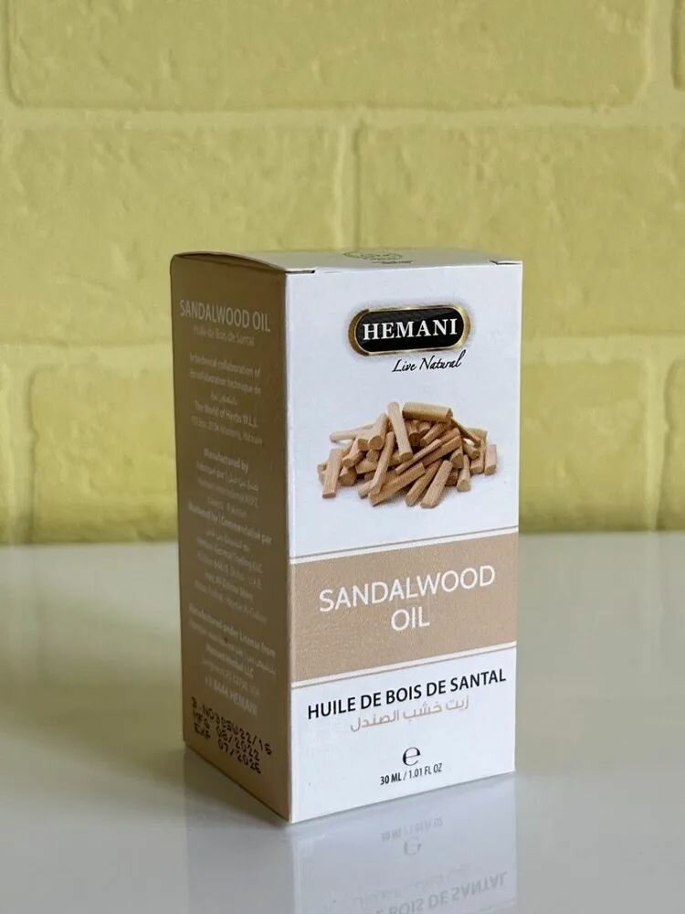 Hemani Натуральное косметическое масло Сандала Sandalwood Oil, 30 мл