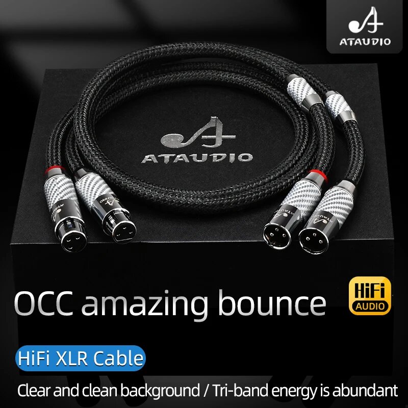ATAUDIO XLR кабель 1м, Черный — фото 1