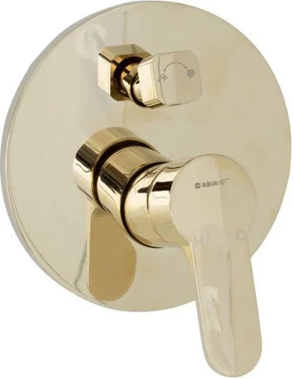Встраиваемый смеситель для душа и ванны Aquanet Classic ARF5042-K(T) С внутренней частью, латунный, рычажный, настенный, глянцевый, с керамическим картриджем