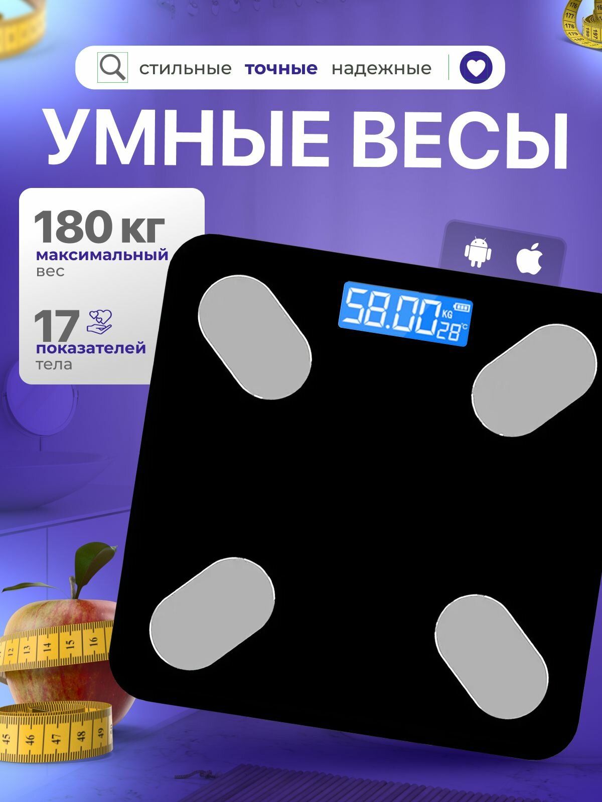 Весы напольные, электронные, умные