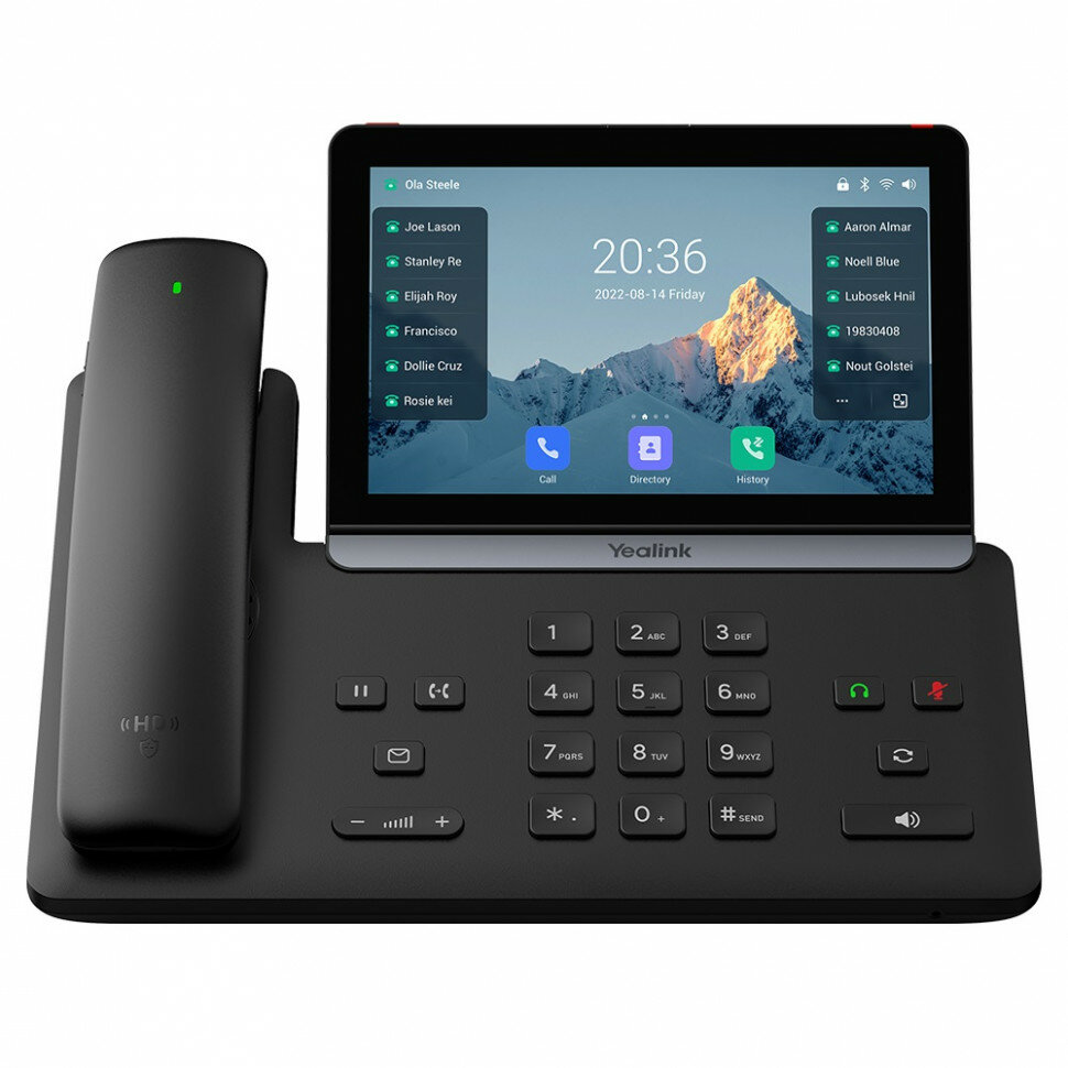 IP телефон Yealink SIP-T88W Pro, 7" LCD-экран, Android, Wi-Fi, Bluetooth, BT-трубка, USB, PoE, GigE, без камеры, без БП