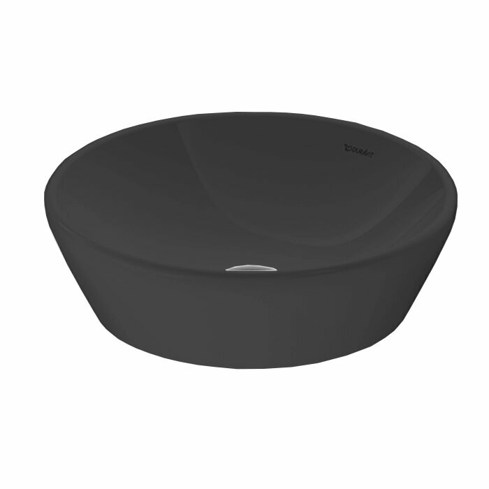Раковина Duravit D-Neo 2371401370 накладная 40х40см, без перелива, без отв, цвет антрацит матовый