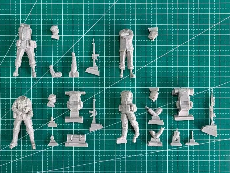 Набор моделей солдат британской морской пехоты JIJIE 1/35 из смолы