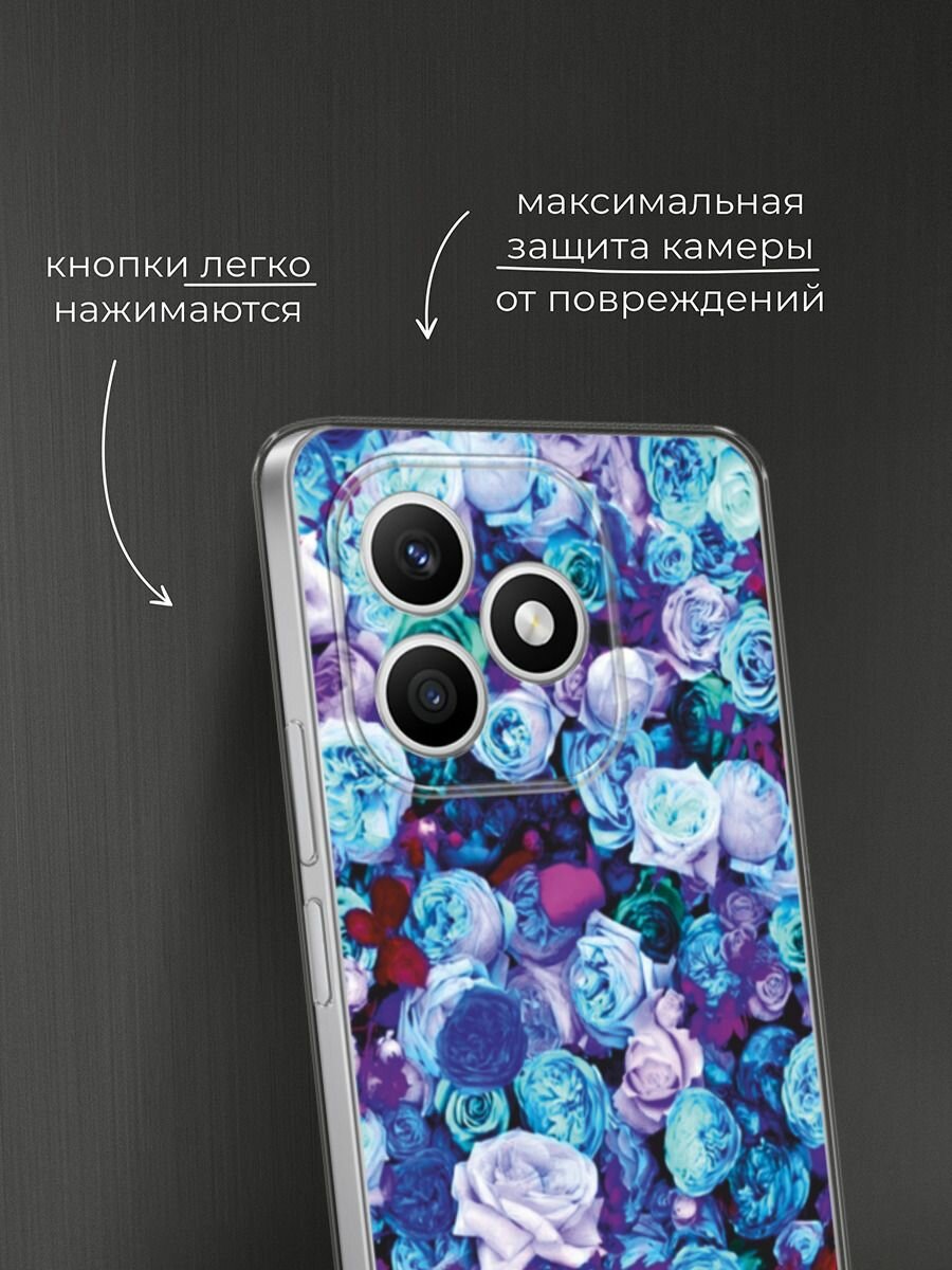 Силиконовый чехол на Honor X8d / Хонор X8d с принтом Цветочный ковер — фото 1