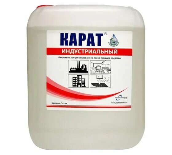 Средство для уборки ванной комнаты и санузла от плесени и ржавчины карат Индустриальный концентрат 5 л 4607002304004