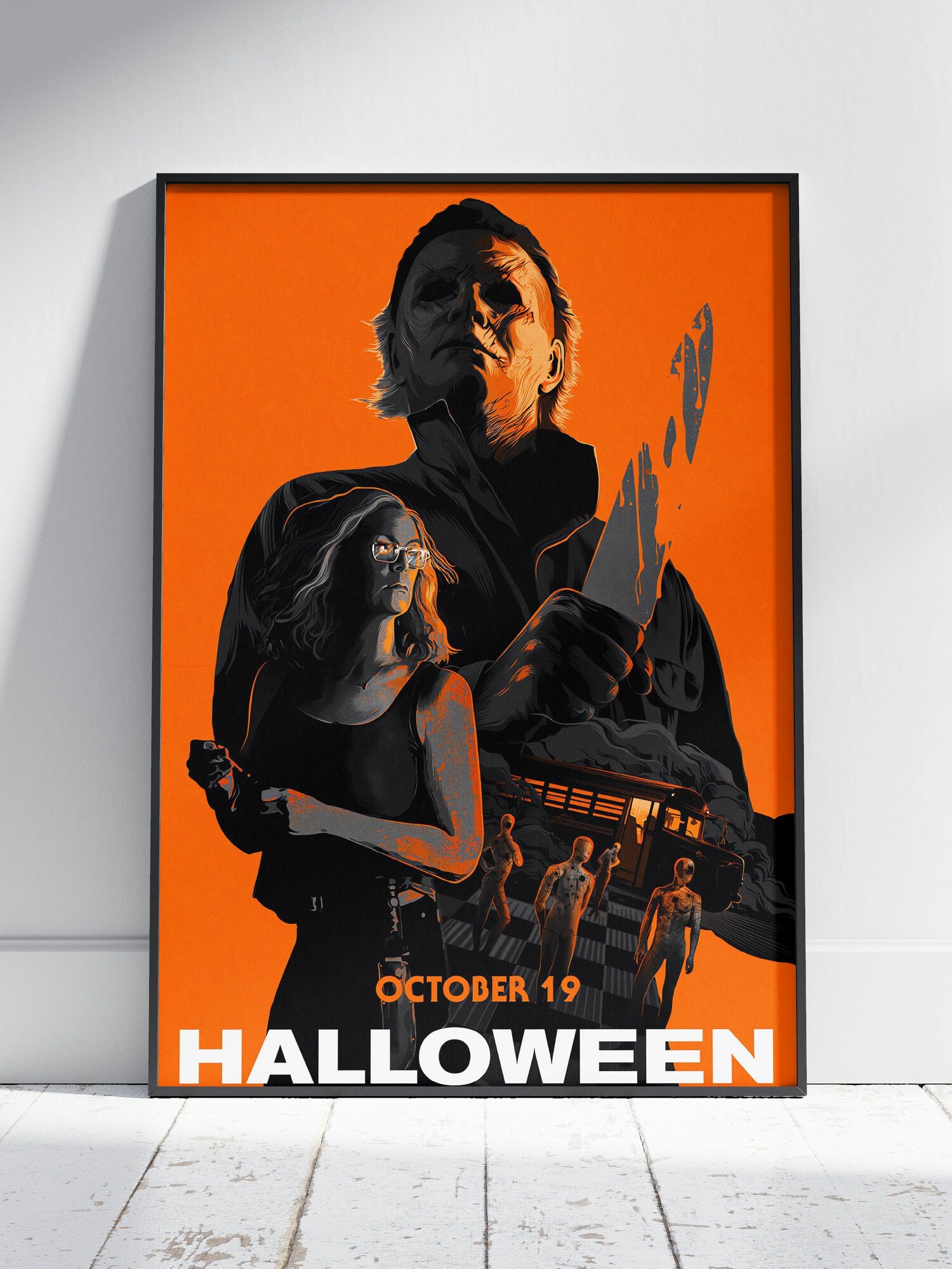 Плакат на стену для интерьера Хэллоуин (Halloween - Общее 30) - Постер по фильму, кино, хоррору формата А3 (30x42 см)