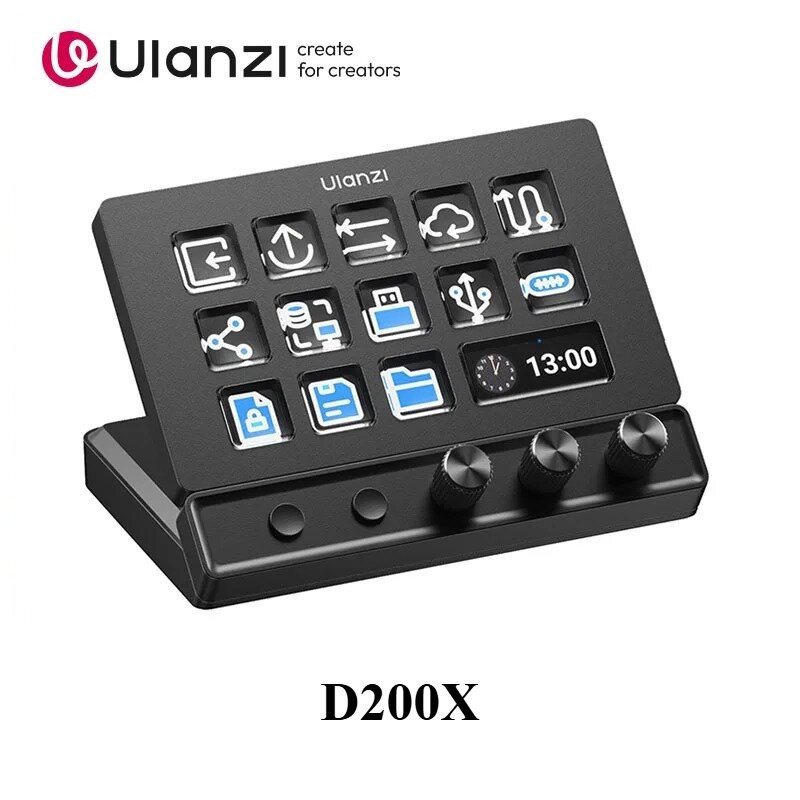 Ulanzi D200X Помощник по редактированию ручек, настольный контроллер с клавиатурой, консоль режиссера